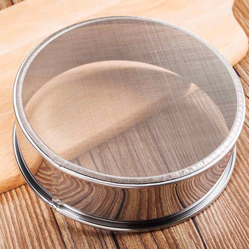 Professional Round Stainless Steel 60 Mesh Flour Sifter Lomido